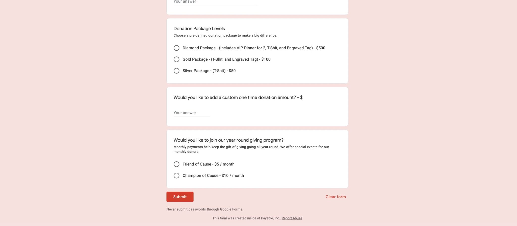 How To Run a Simple Fundraiser with Google Forms + Payable - Payable Blog