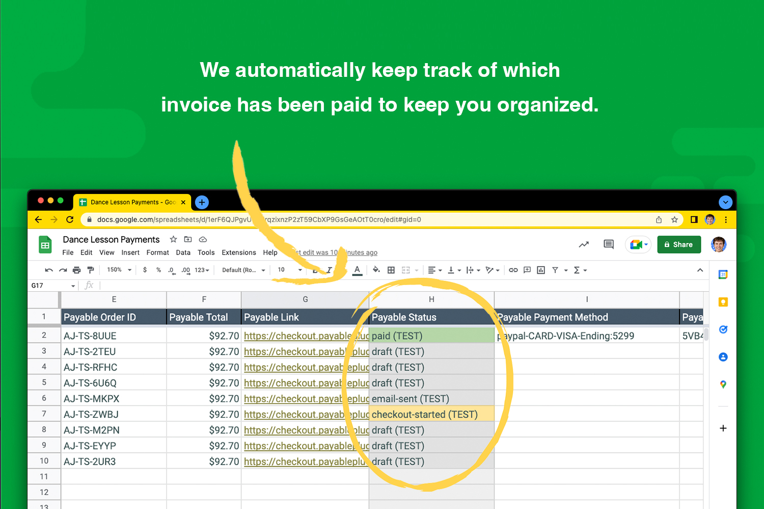 How to Use Google Sheets and Payable to Create Easy Invoices - Payable Blog