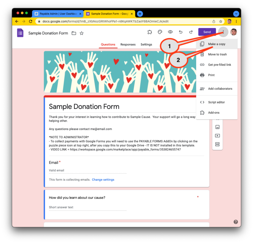 How to Copy Your Payable Form for New Registrations or a New Offer ...